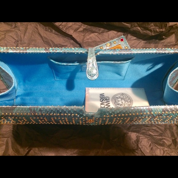 Versace | Bags | Gianni Versace Embellished Python Clutch Bag | Poshmark